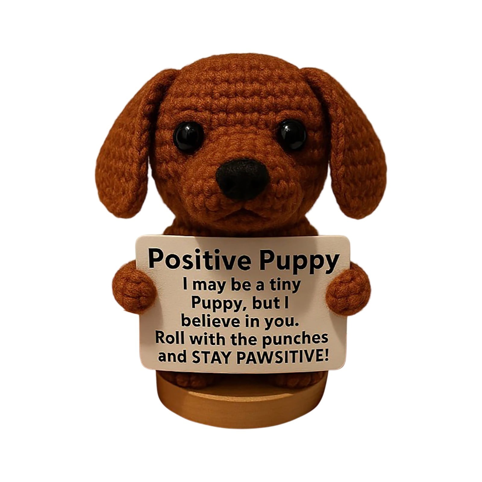 Mini Crochet Animals Cute Crochet Doll with Positive Card Emotional ...