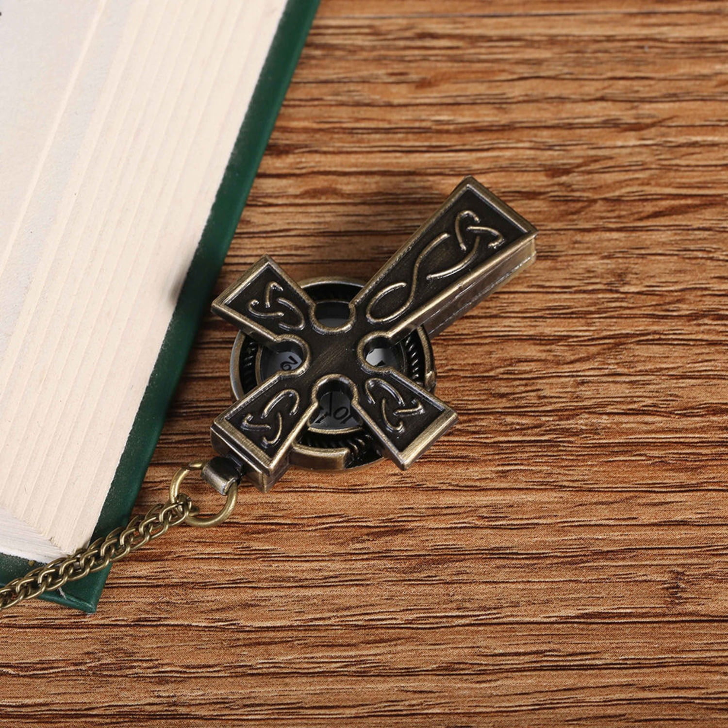 Mini Cross Pocket Watch Quartz Pendant Necklace Vintage Religious ...