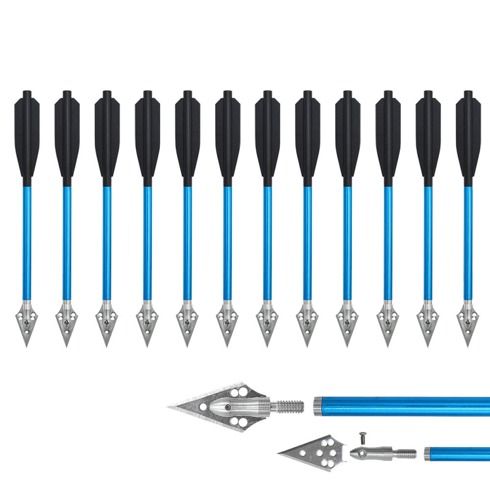 Mini Crossbow Bolts Aluminium Shafts Arrows with Replaceable Steel Tips ...
