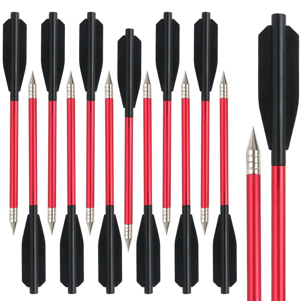 Mini Crossbow Bolts Aluminium Shafts Arrows with Replaceable Steel Tips ...