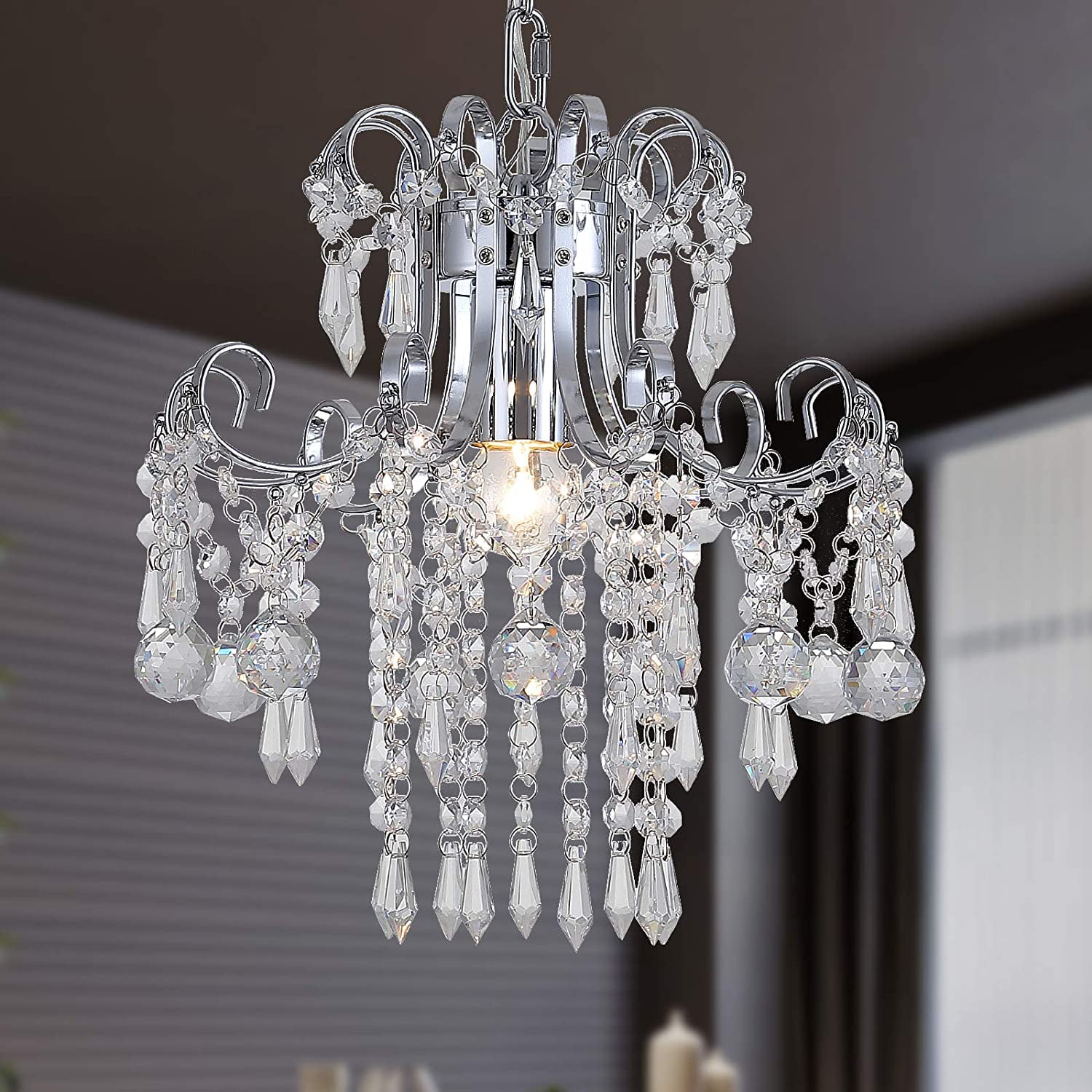 Mini Crystal Chandelier Modern Chrome Princess House Crystal Small ...