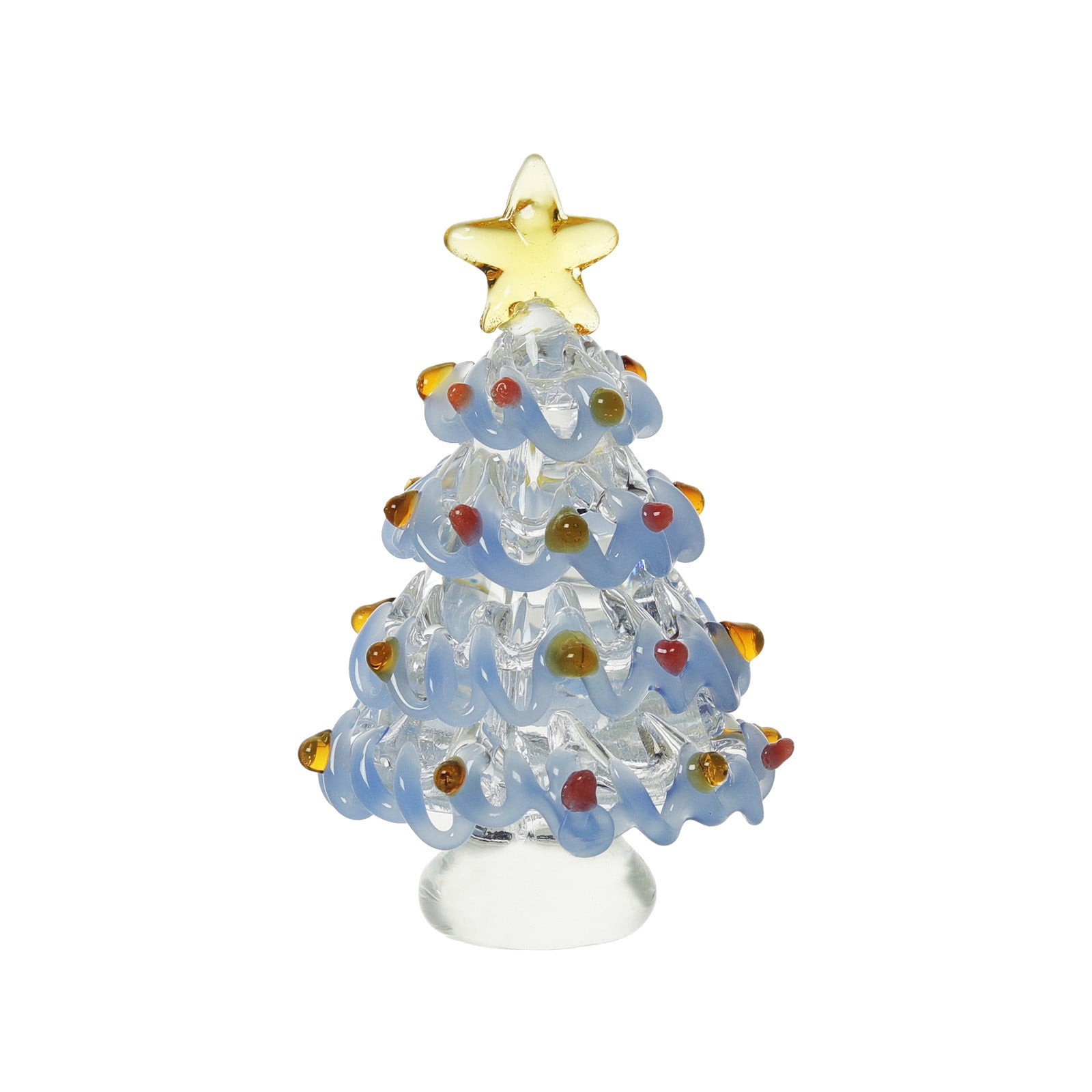 Mini Crystal Glass Christmas Tree Tabletop Decoration Christmas Tree ...