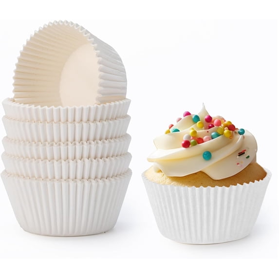 Mini Cupcake Liners 500 pcs White Mini Muffin Liners, Food&Grade ...