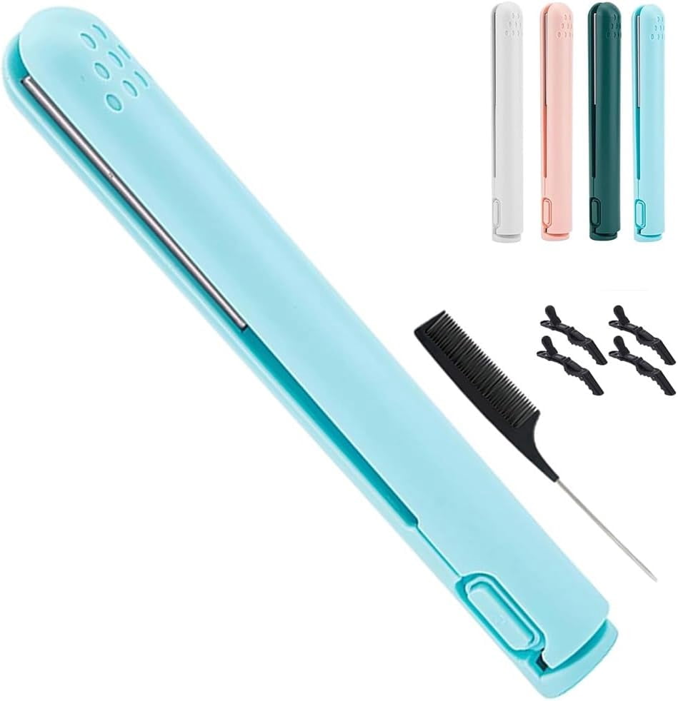 Mini Curling Iron, 2 in 1 Wireless Mini Curl Pro Iron Straightener ...