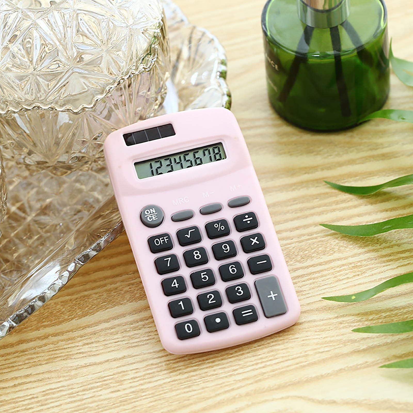 Mini Cute Calculator 8 Digits Display Solar & Battery Dual Power,Office ...