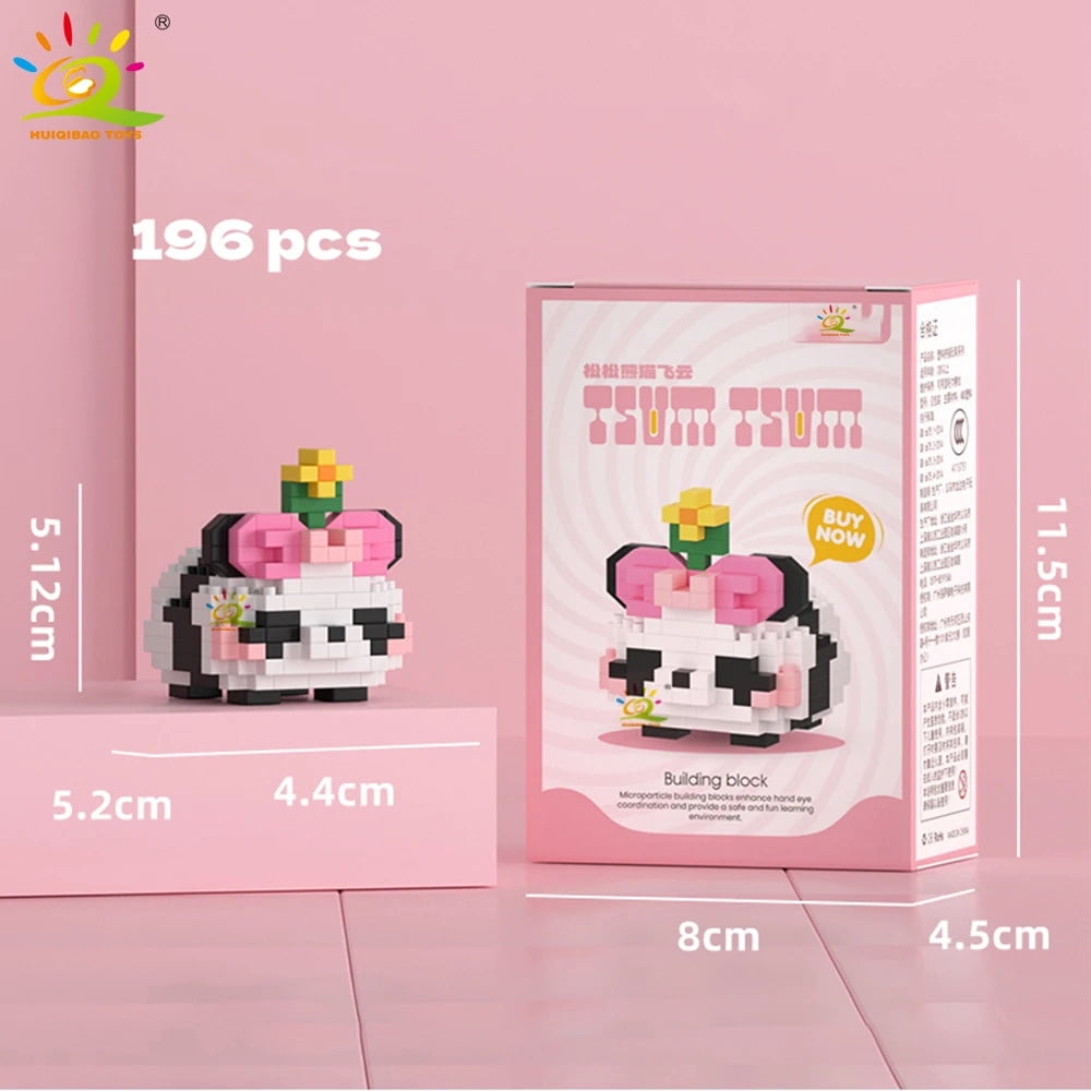 Mini Cute Panda Micro Building Blocks 3D Diamond Model Animal Bricks ...