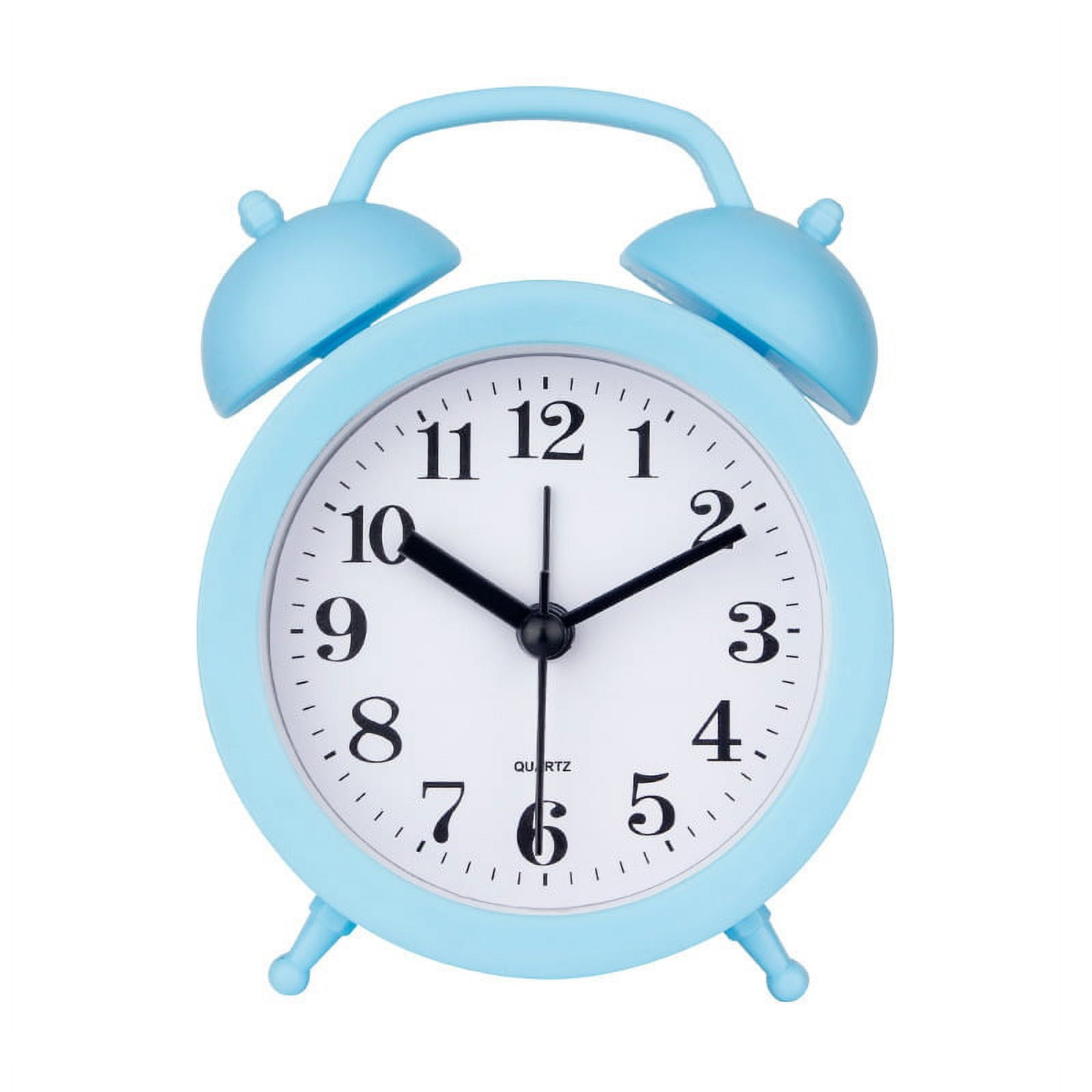 Mini Cute Vintage Retro Analog Twin Bell Alarm Clock for Kids,No Snooze ...