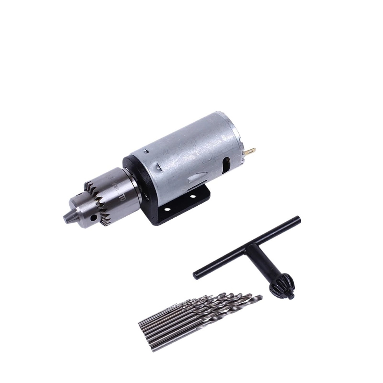 Mini DC 5-12V Electric Motor Hand Drill Press Drilling Set with Twist ...