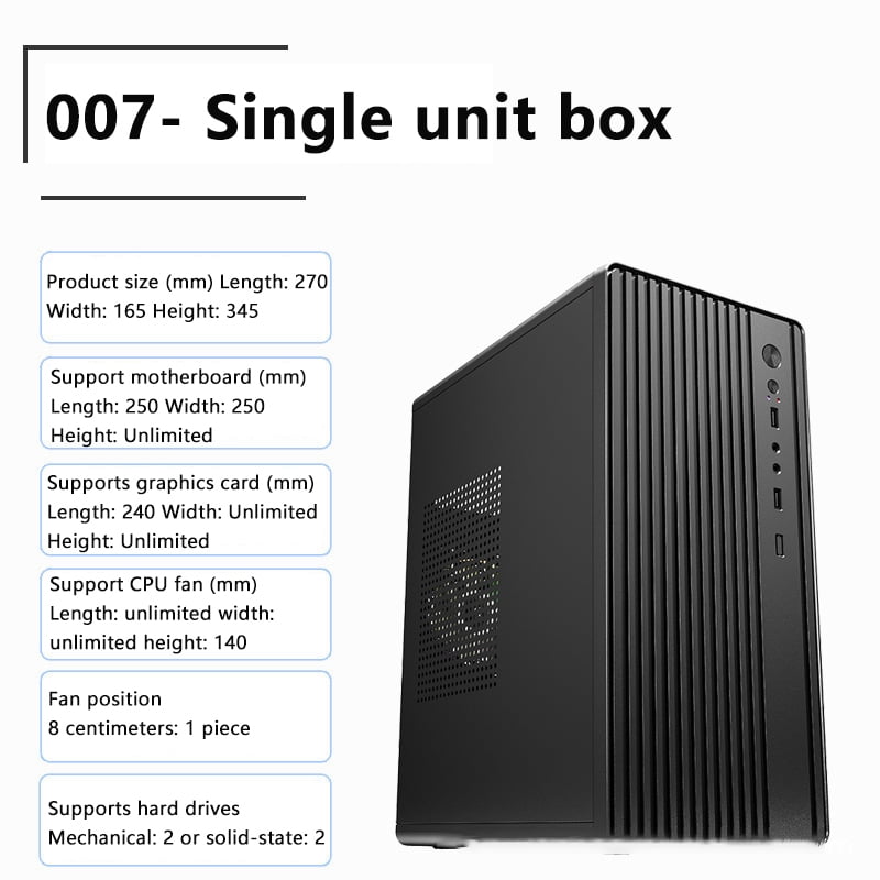 Mini DIY Computer Case For M-ATX/ITX Motherboard ATX Power Supply 240mm Graphic Card Length GPU ...