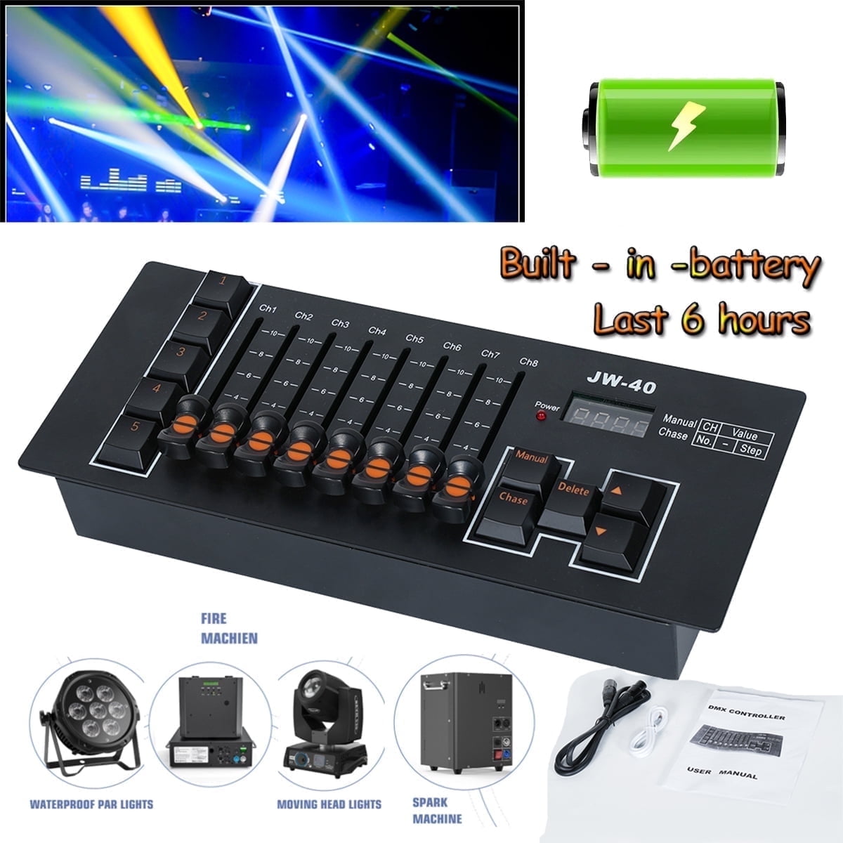 Mini DMX Controller for Dj Lights, DMX Console Stage Light Controller ...