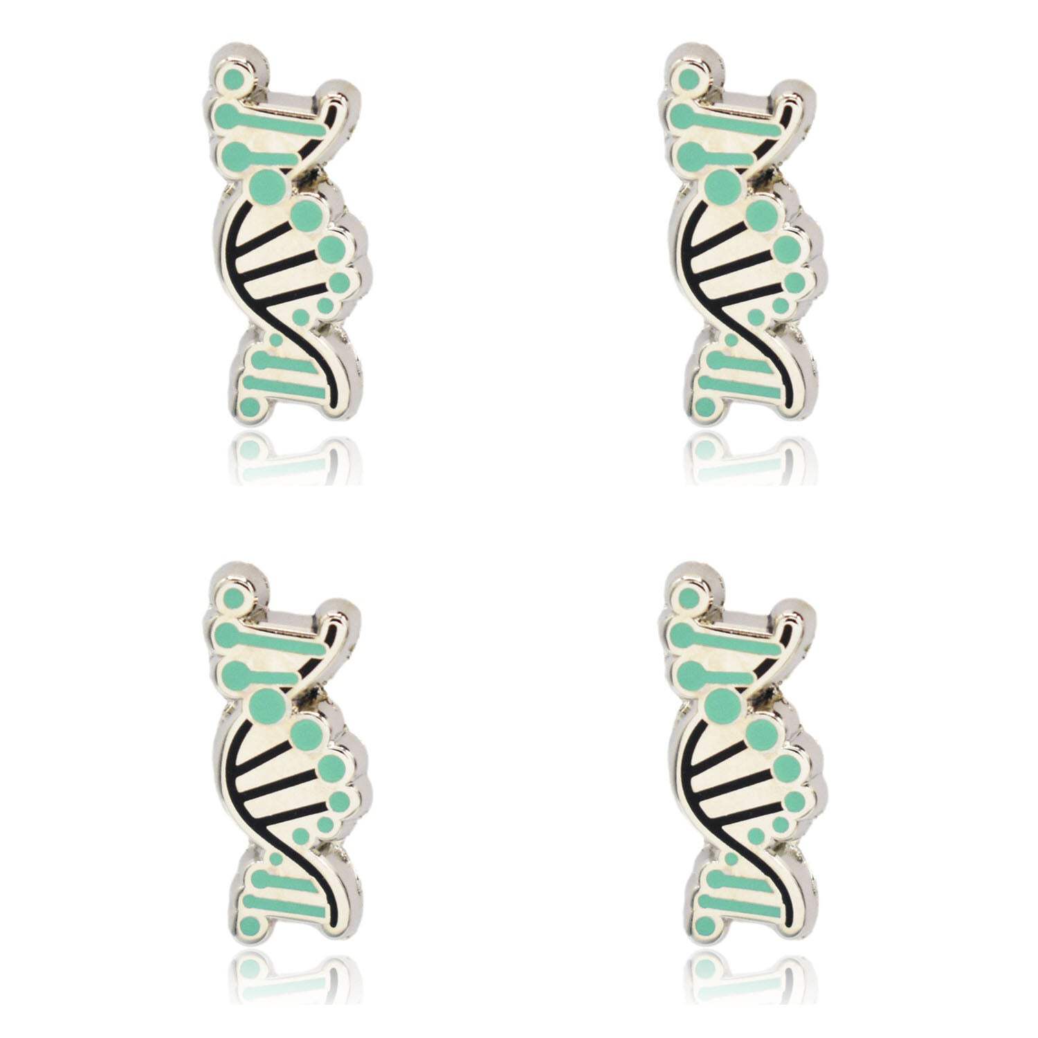 Mini DNA Helix Logo Set of 4 Enamel Pins | Clayton Jewelry Labs ...