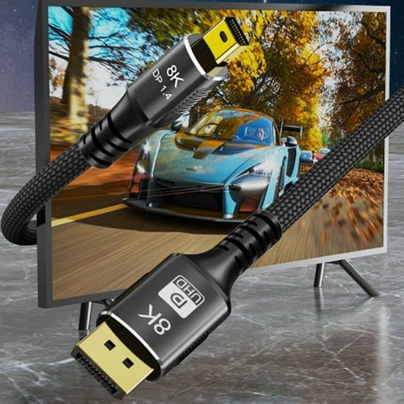 Mini DP to DP 1.4 Adapter Cable 8K 60Hz Video Data Cables for Monitor 3 ...