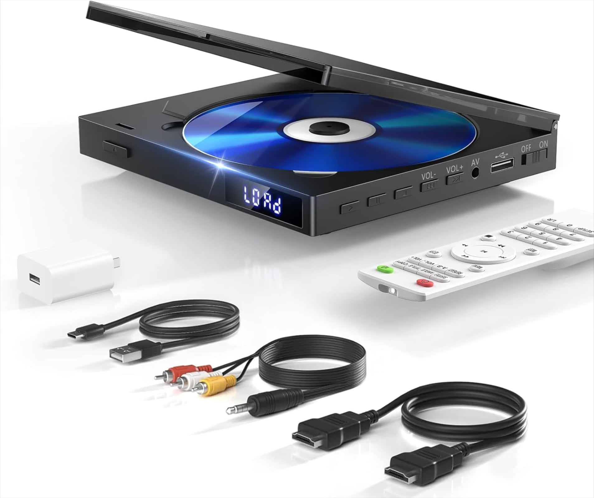 Maite Mini DVD Player for TV, HDMI RCA Output, Supports NTSC PAL 1080P ...