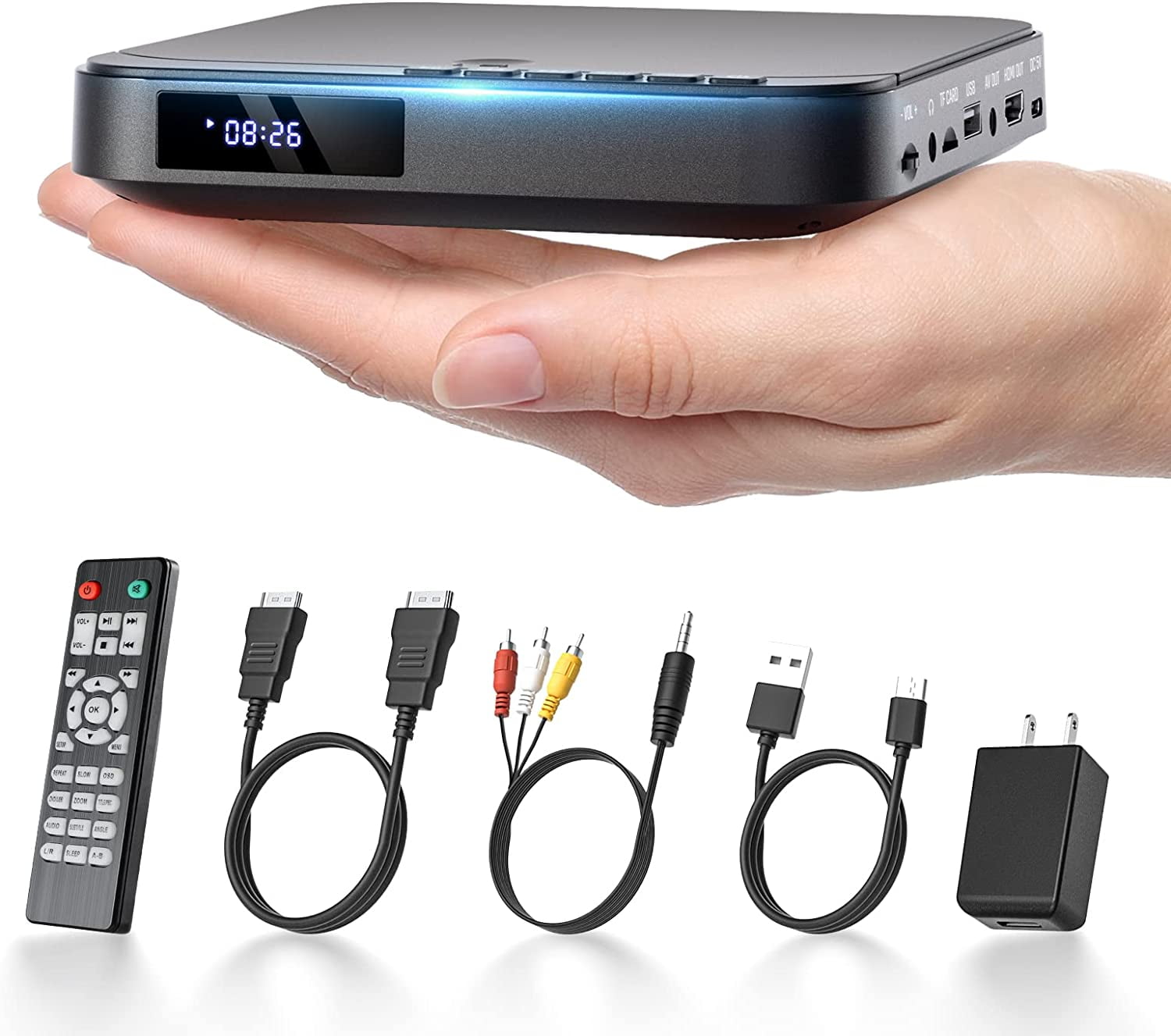 Free Shipping! Mini DVD Player, Small DVD Player for TV with Remote ...