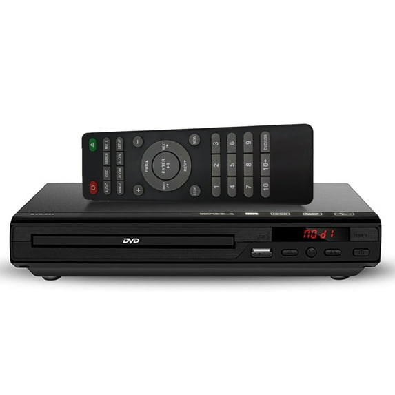 Mini DVD Player for TV Support 1080P with USB Input AV Cable Remote ...