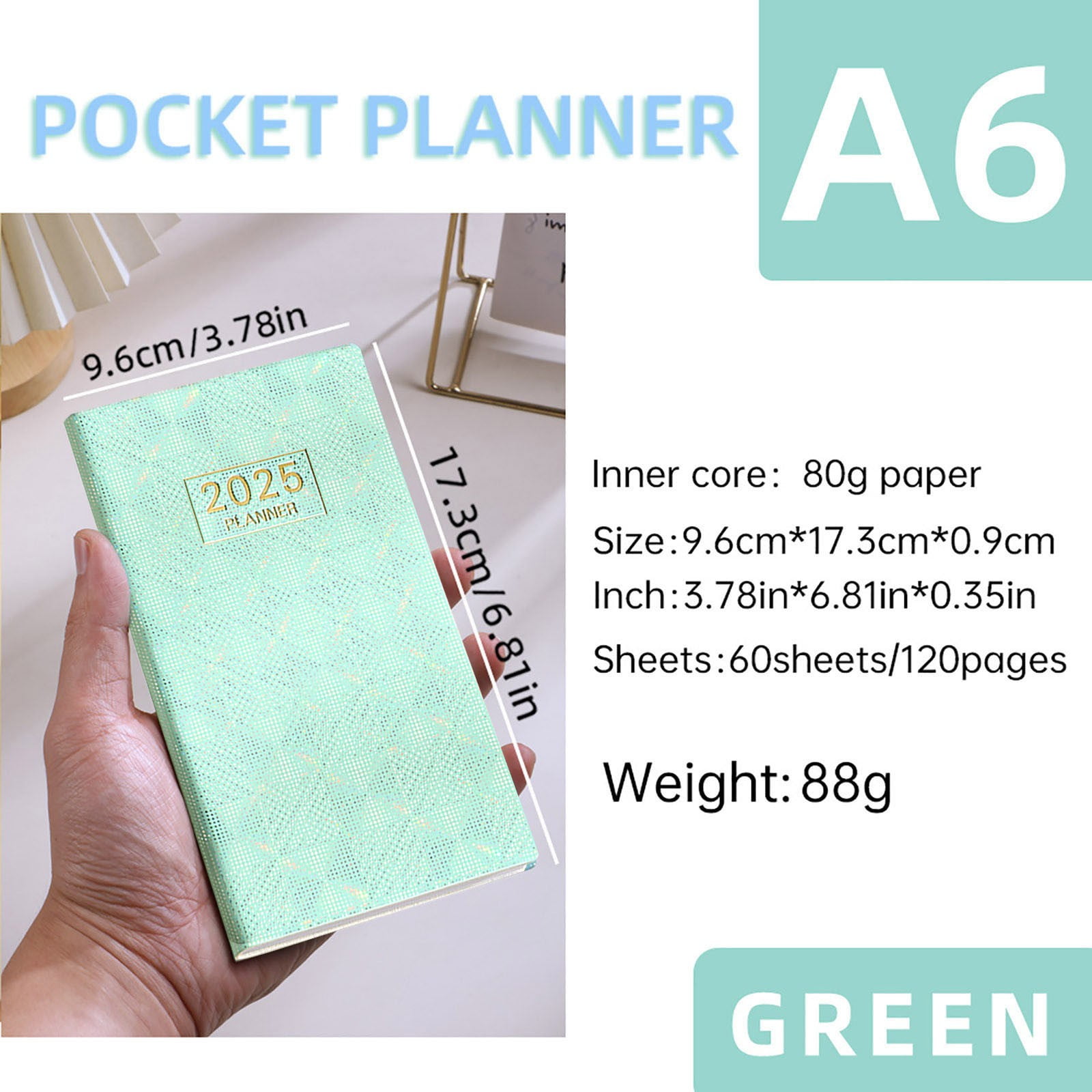 Mini Daily Planner Organizer, Spiral Bound Notebook, 6x9 Inches, Cross ...