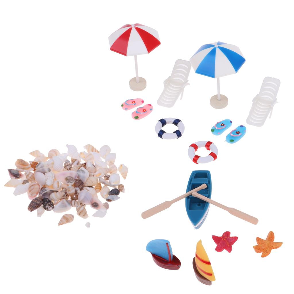 Mini Deck Chair Beach Accessories Dollhouse Garden Pool Seaside Scenes ...