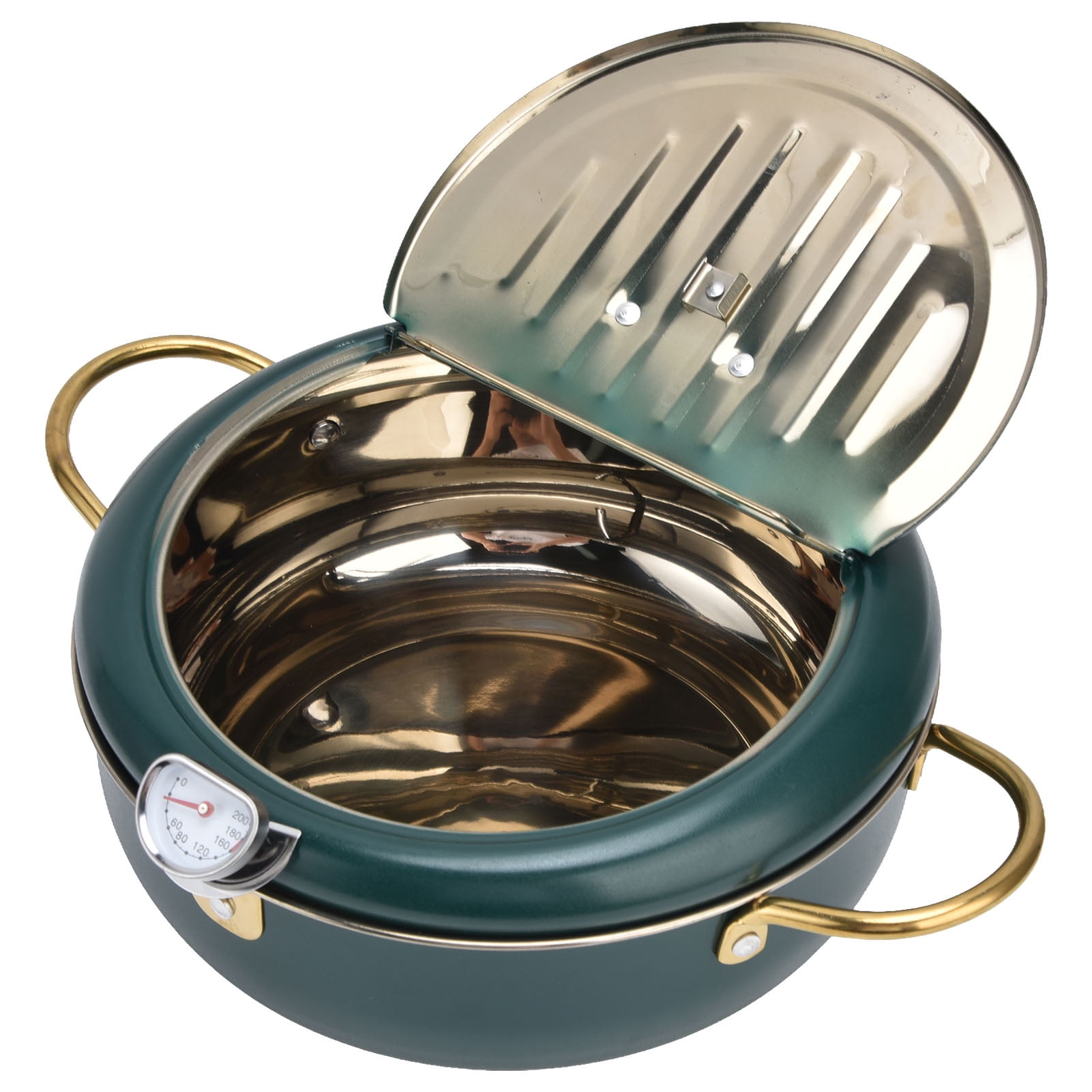 Mini Deep Fryer, 304 Stainless Steel, Accurate Temperature Readout, Oil ...