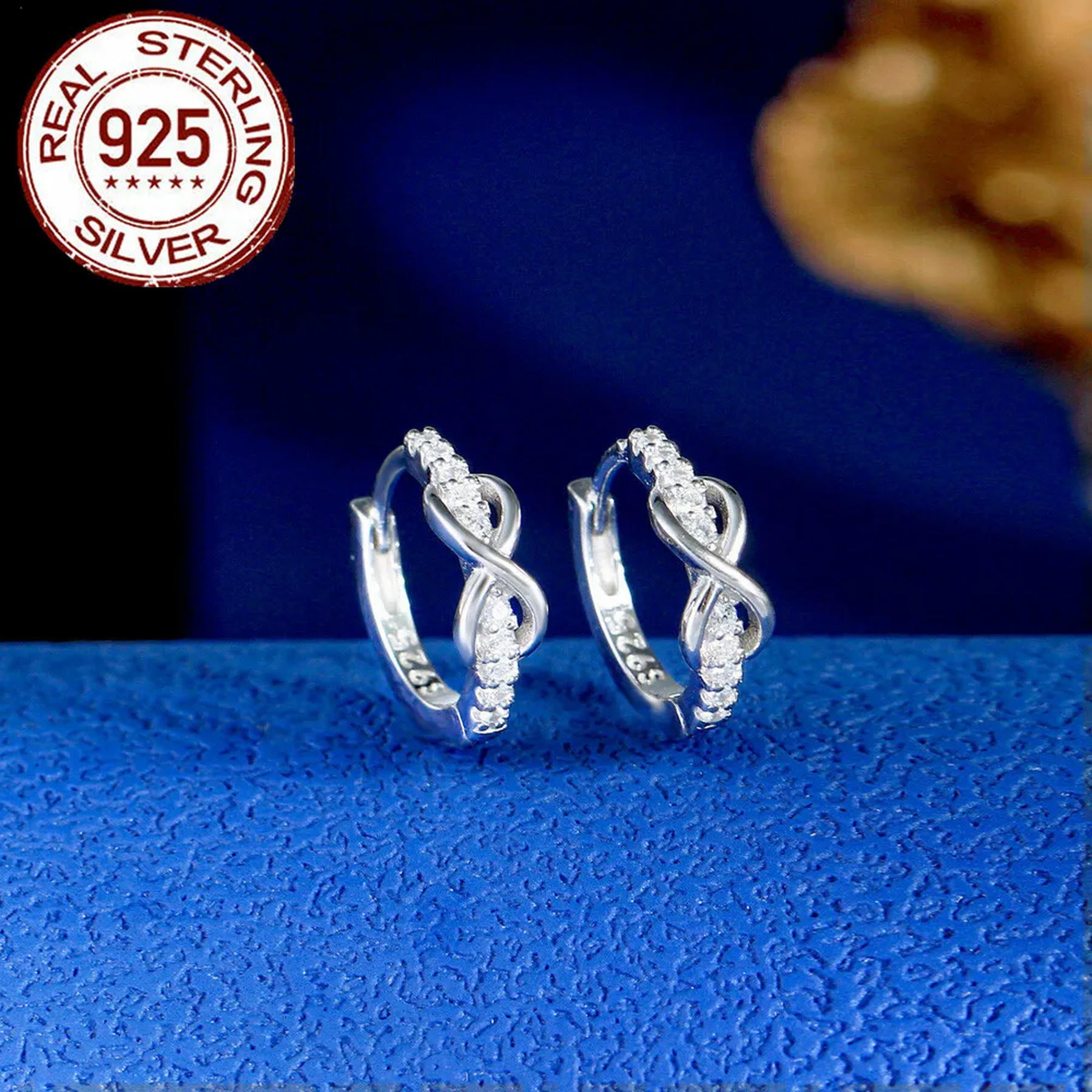 Mini Design 925 Sterling Silver CZ Infinity Symbol Forever Eternity ...