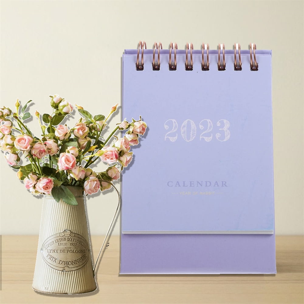Mini Desk Calendar 2022-2023 Monthly Calendar Small Vertical Flip Desk ...