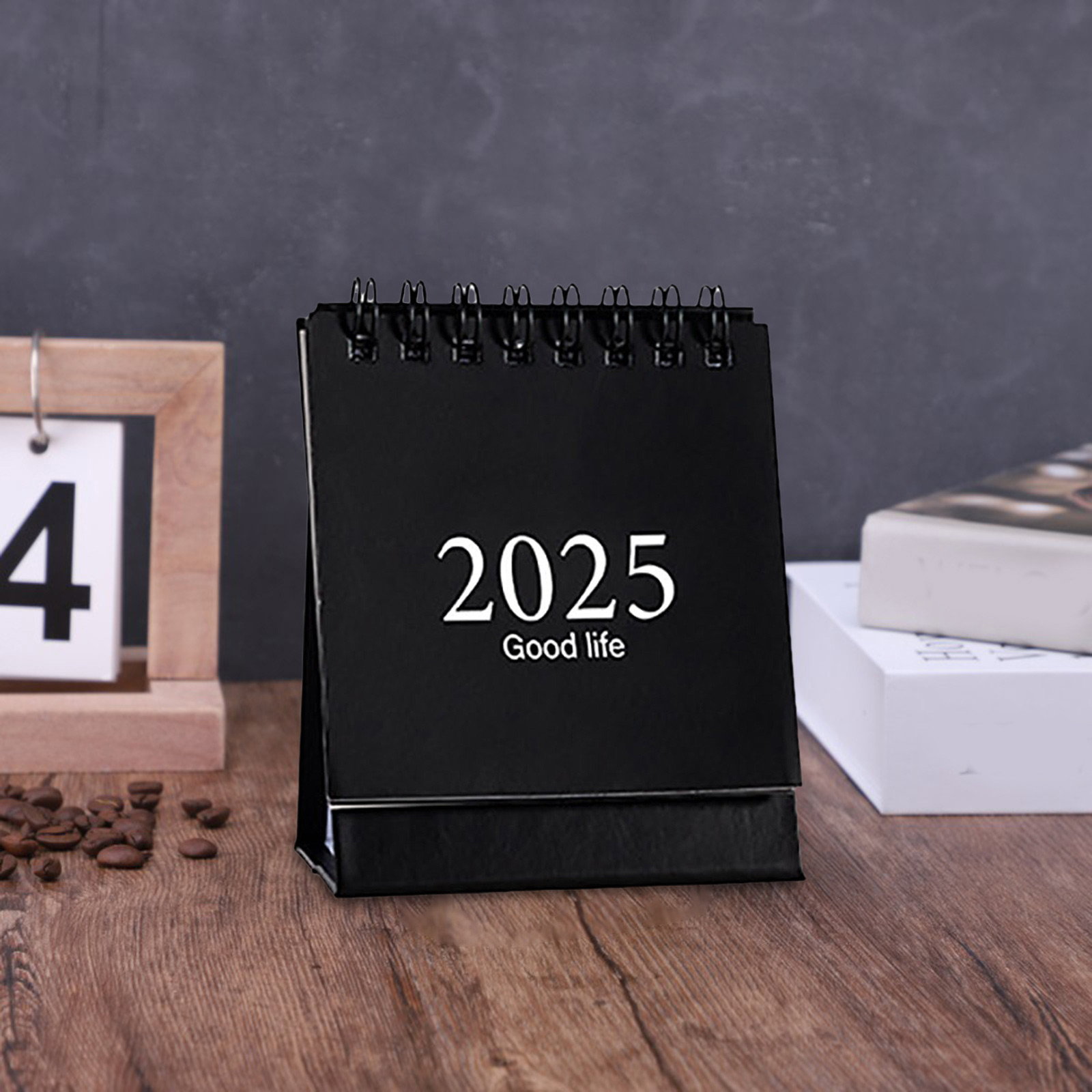 Mini Desk Calendar 2024-2025 Small Desktop Planner with Stickers for ...
