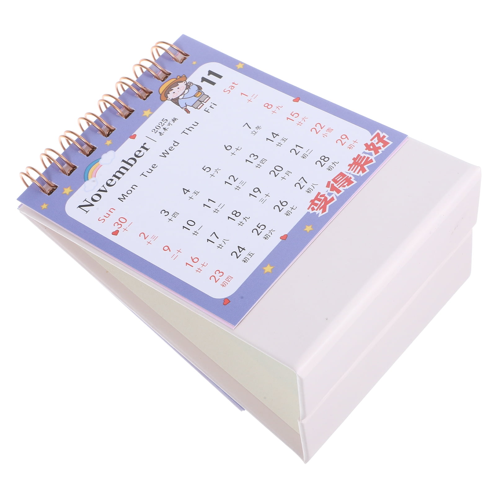 Homoyoyo 2025 Compact Desk Calendar Aesthetic Paper Office Decor ...