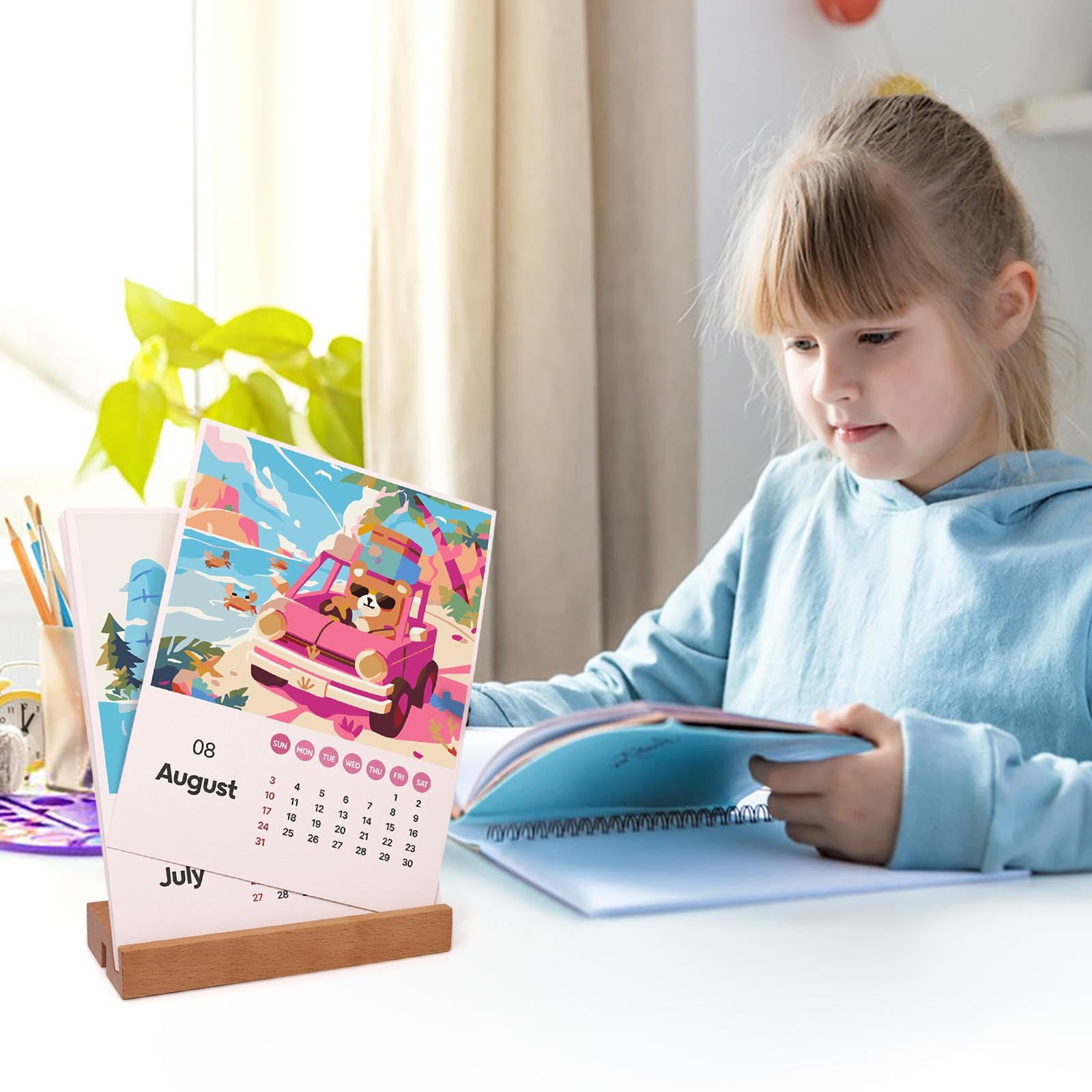 Mini Desk Calendar 2025, Desk Calendar Wall Calendar Diy Digital Oil ...