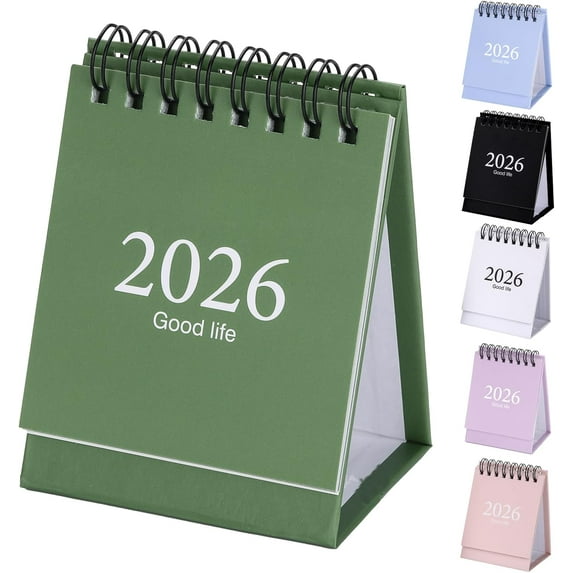 Mini Desk Calendar 2026-2027, January 2026 until July 2027, 19 Months ...