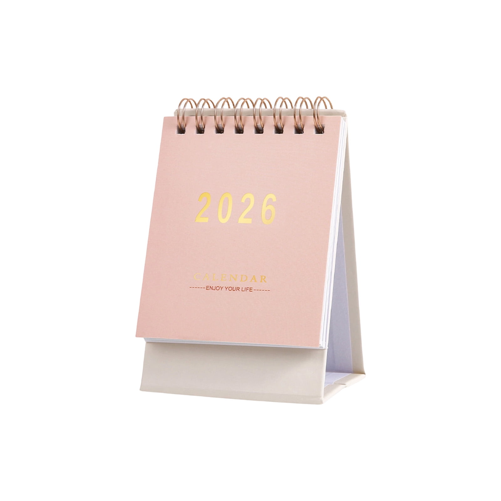 Mini Desk Calendar 2026-2027,Standing Flip Small Desktop Calendar,Twin ...