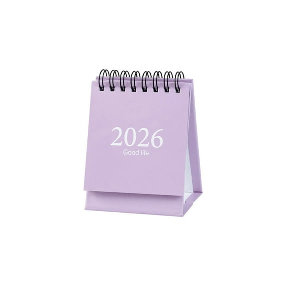 Mini Desk Calendar 2026-2027,Standing Flip Small Desktop Calendar,Twin ...