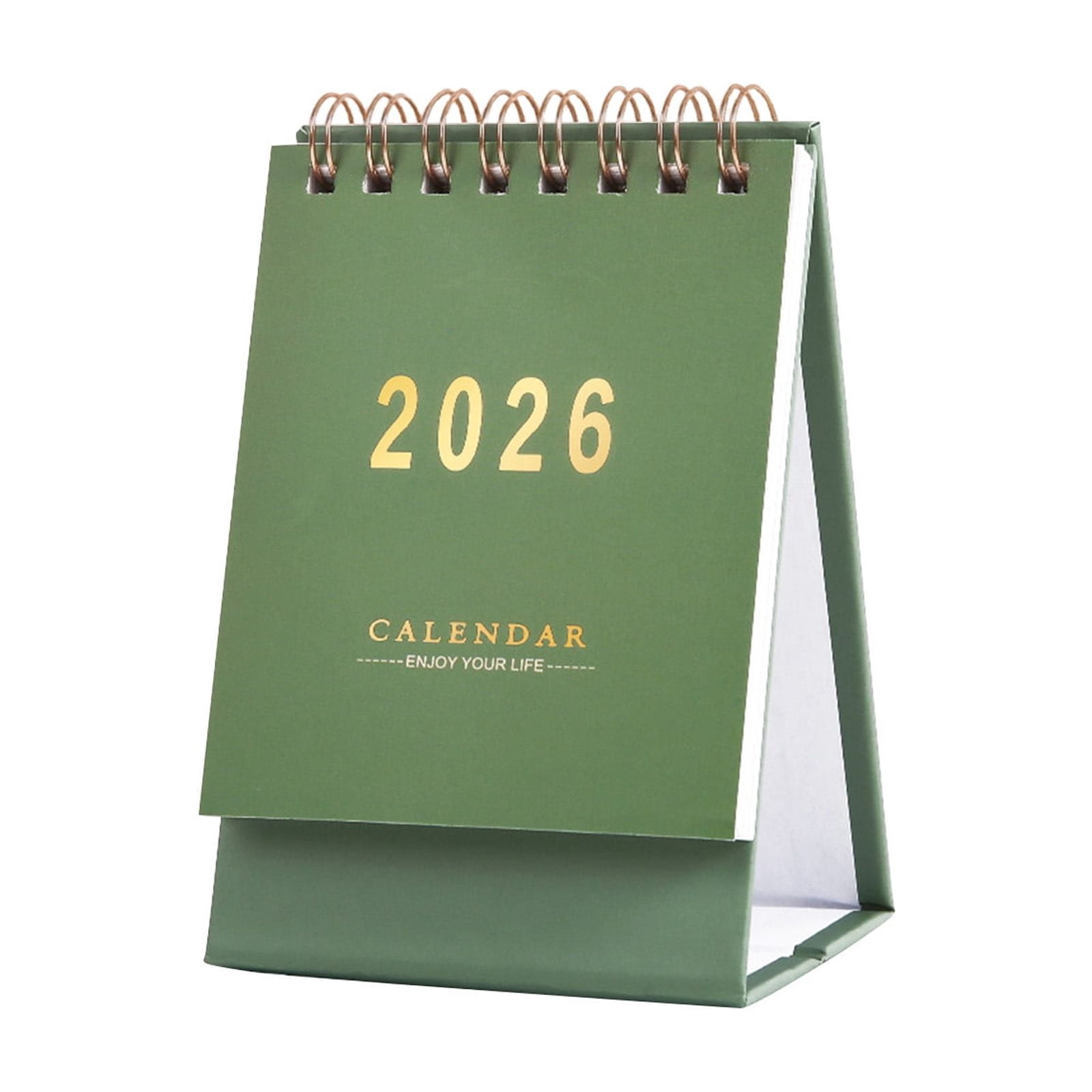 Mini Desk Calendar 2026-2027,Standing Flip Small Desktop Calendar,Twin ...
