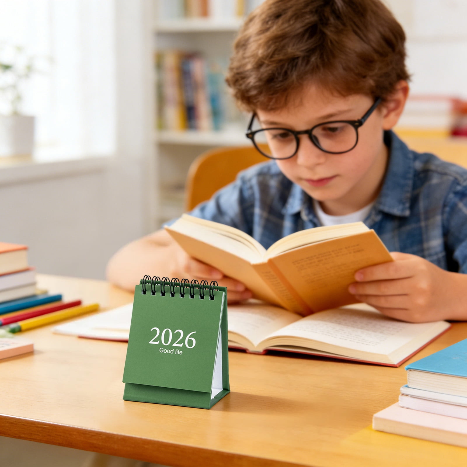 Mini Desk Calendar 2026, 4" x 3" Small Desktop Flip Desktop Calendar ...