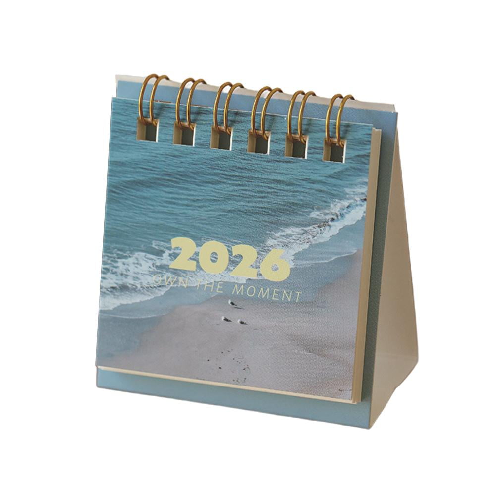 Mini Desk Calendar 2026, Scenery Theme Series Pocket Calendar, Standing ...