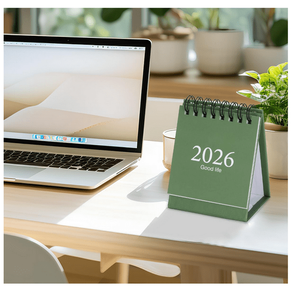 Mini Desk Calendar 2026 Standing Flip Easel Monthly Pad Calendar for ...