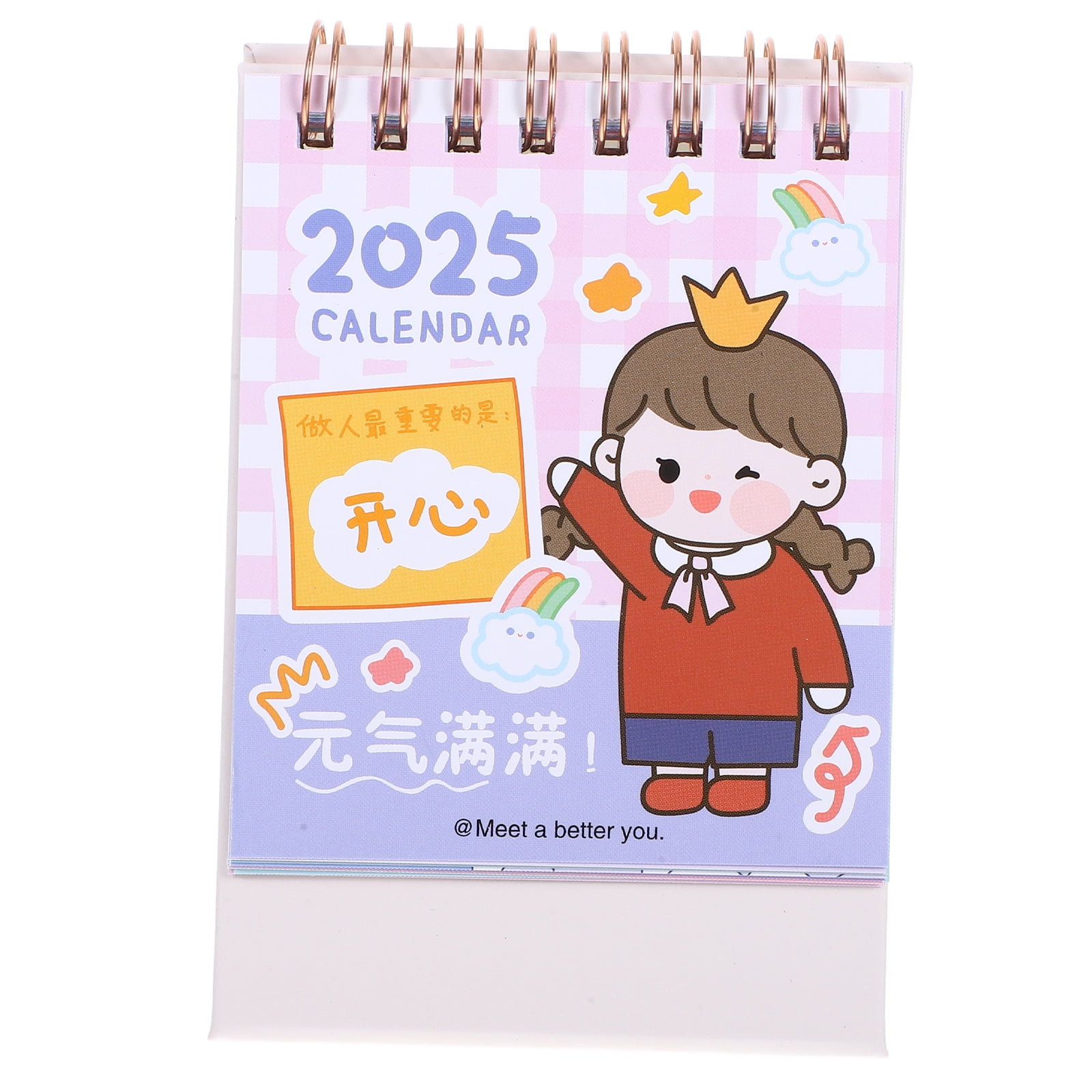Mini Desk Calendar Calendars 2025 Monthly Large Digital Clock Office ...
