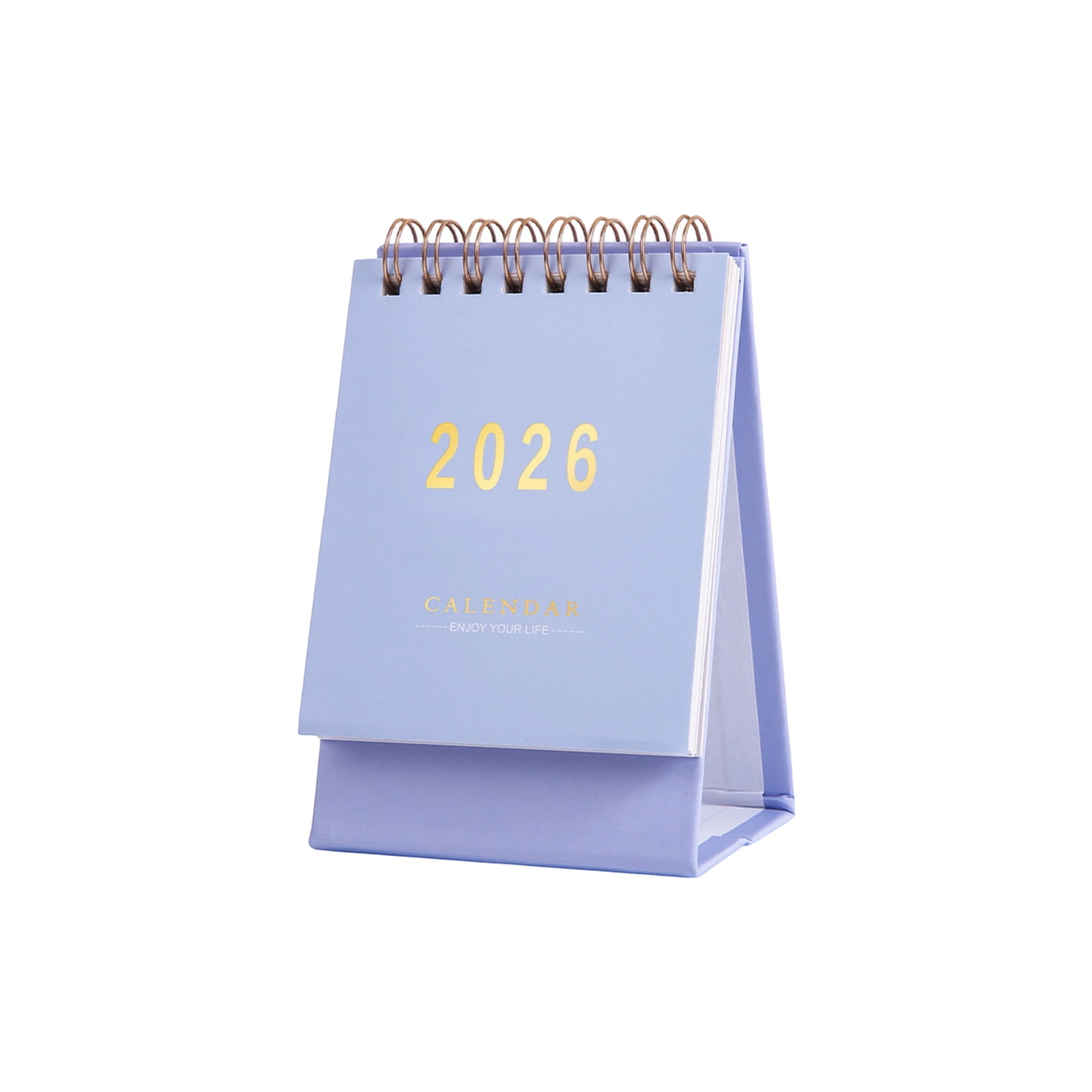 Mini Desk Calendar - Runs From Now to Dec 2026, Small Standing Flip ...