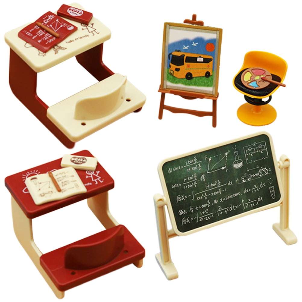 Merryhapy Mini Chalkboard Dollhouse Accessories Classroom Decoration Realistic Appearance 1 Set