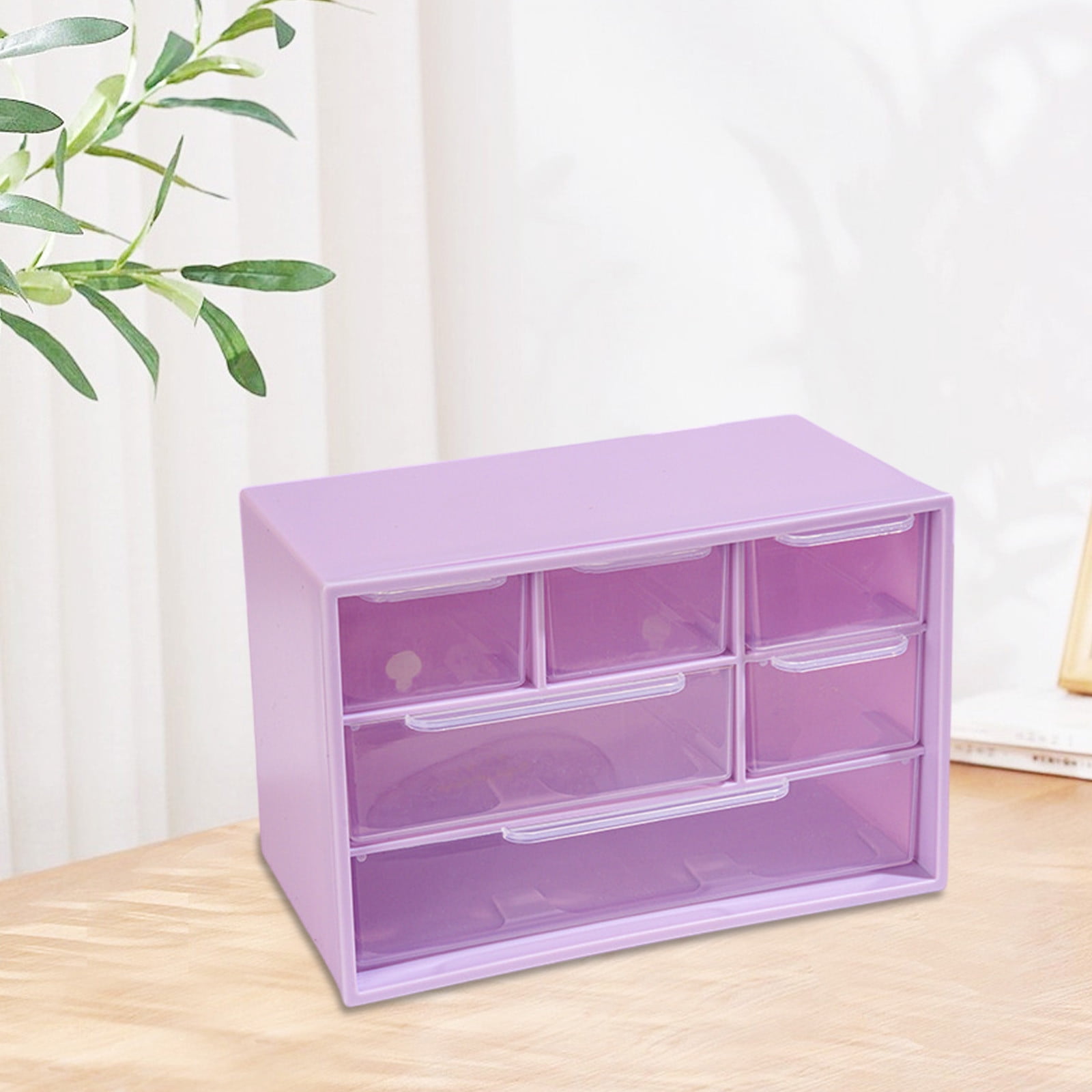 Mini Desk Storage Organizer with 6 Drawers, 3 Tiers Desktop Storage Box ...