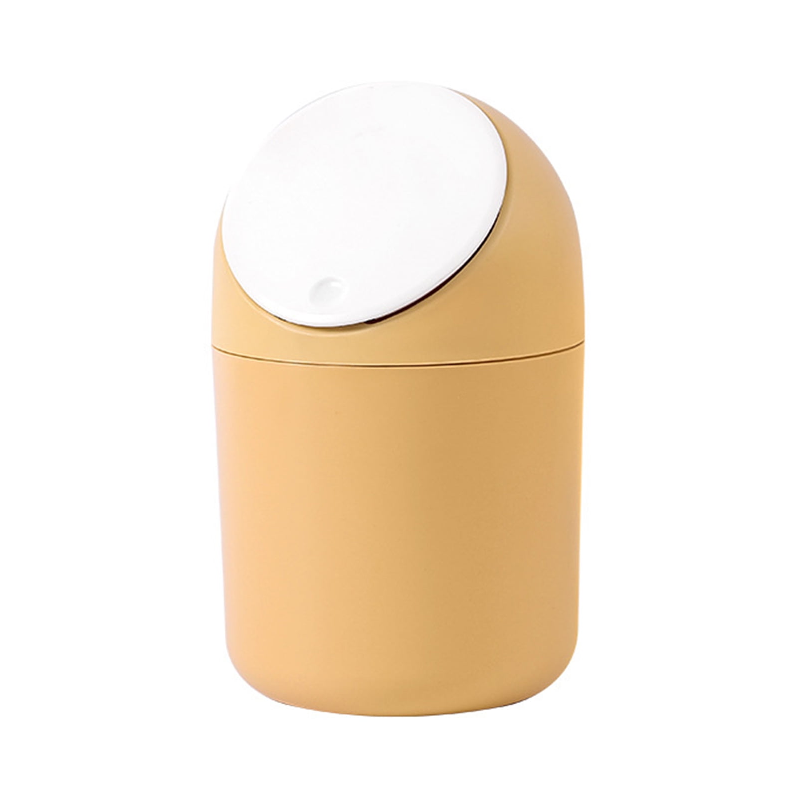 Mini Desktop Bin Small Trash Can Tiny Plastic Garbage Bin with Cover ...