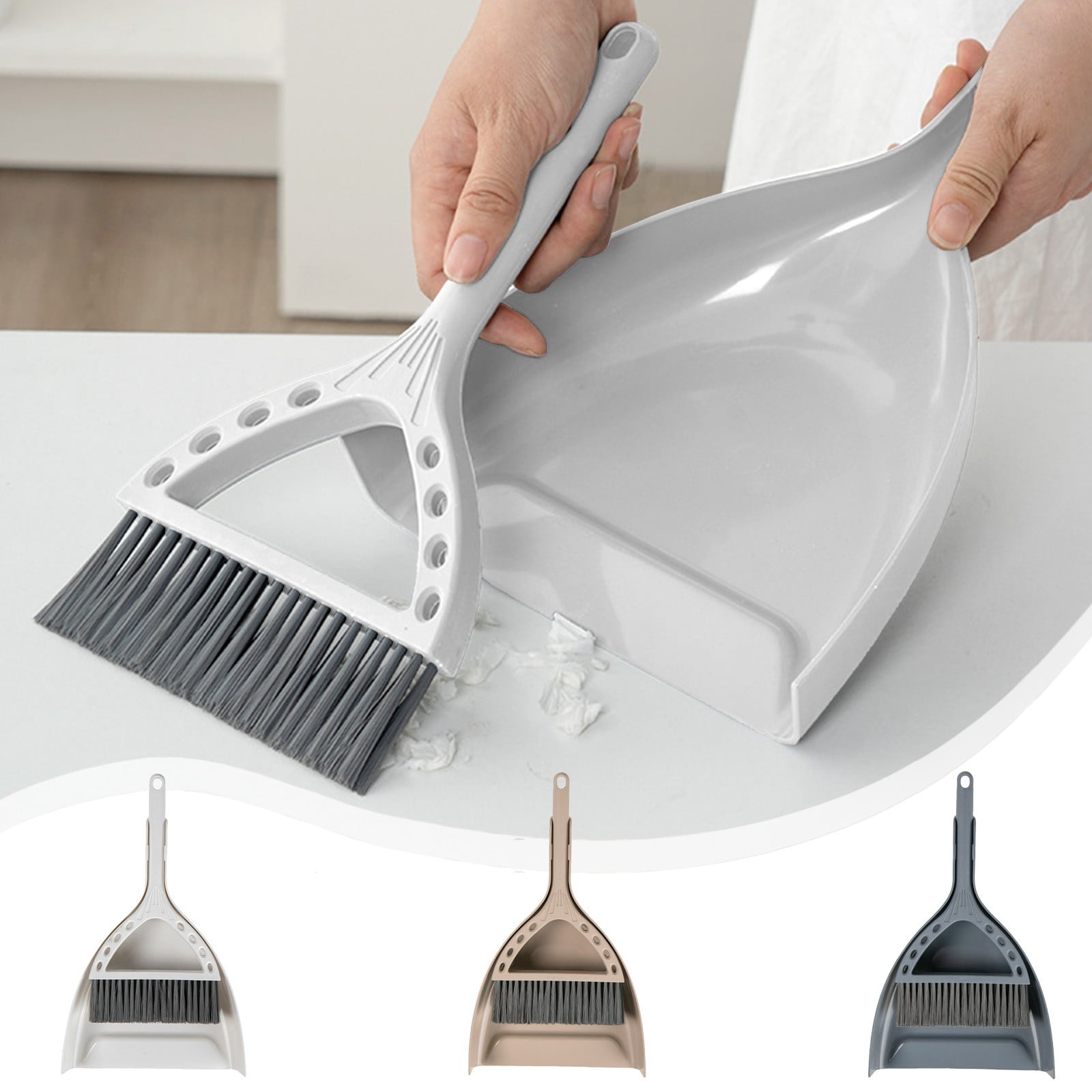 Mini Desktop Broom and Dustpan Set | Soft Bristle Handheld Sweeper ...