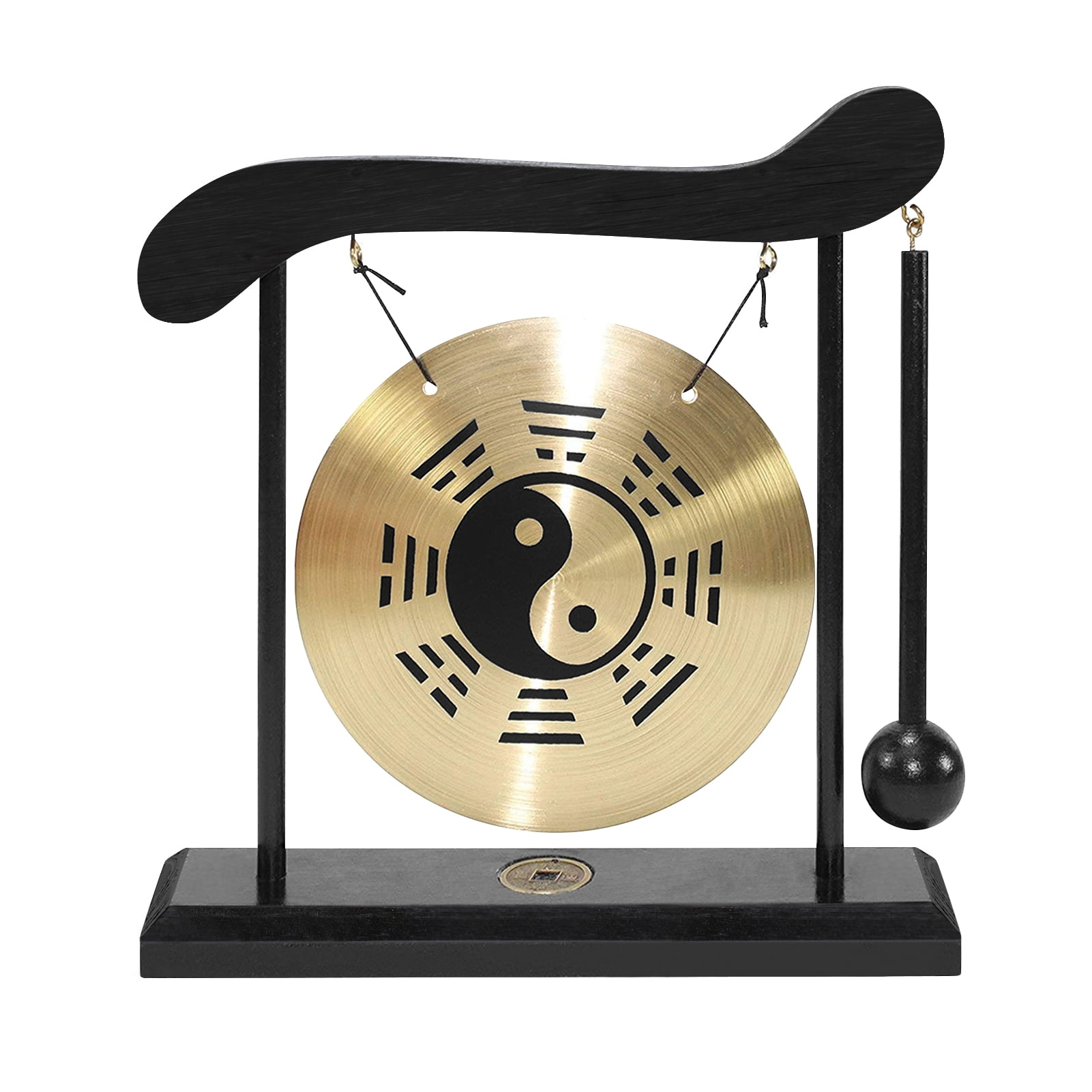 Mini Desktop Gong - Table Wind Chime Percussion Instrument with Mallet ...