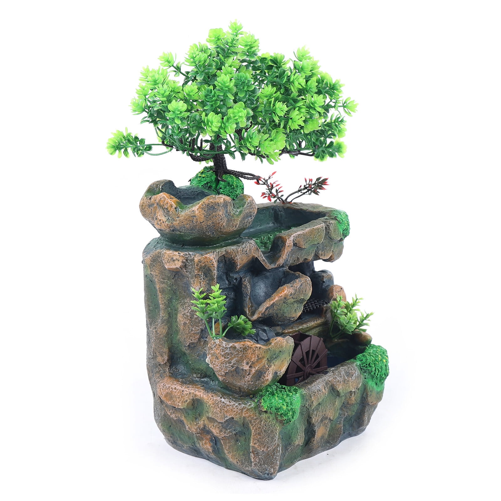 Mini Desktop Rockery Fountain Desk Waterfall FengShui Water Sound ...