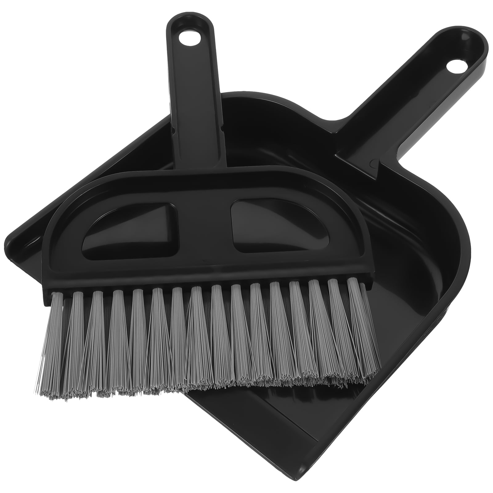 Mini Desktop Sweep Cleaning Brush Small Broom Dustpan Set (Black ...