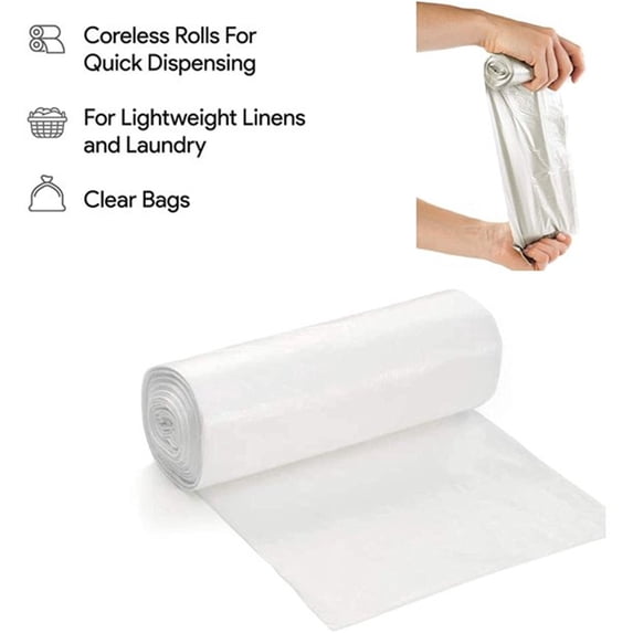 Mini Desktop Trash Bags 2 Rolls Small Garbage Bags for Office Home ...