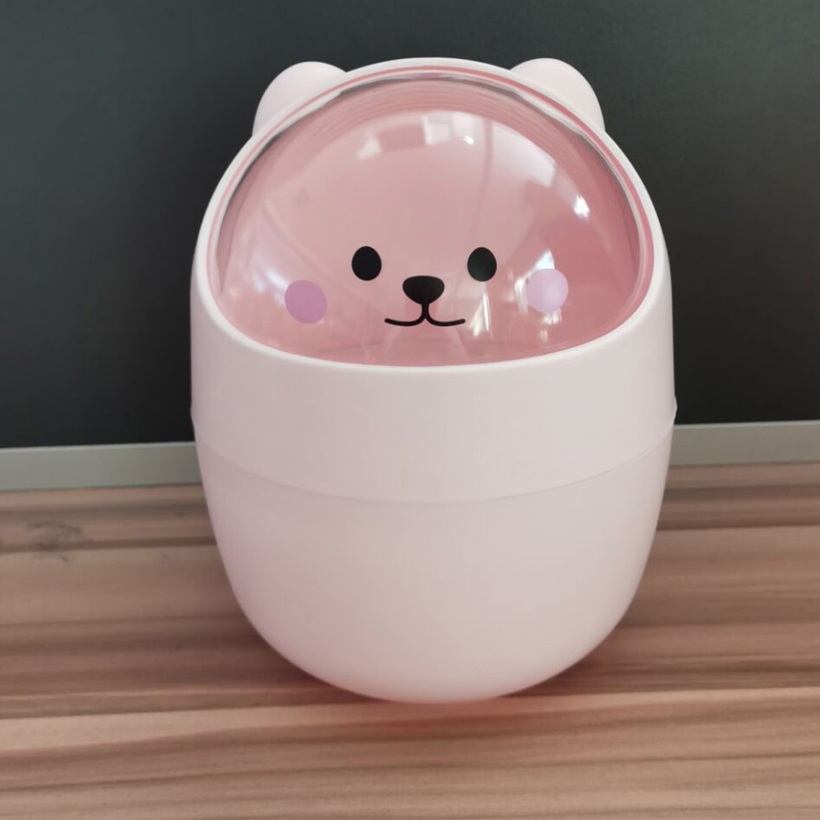 Mini Desktop Trash Can Cute Appearance Large Opening Desk Plastic ...