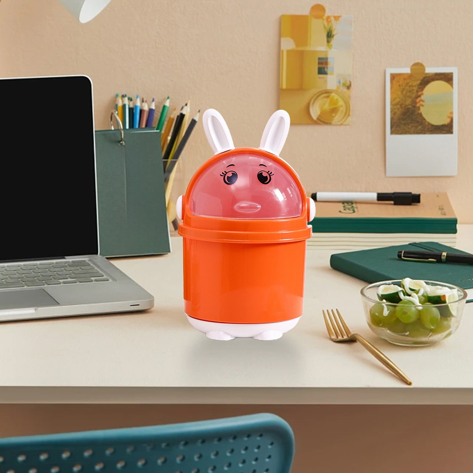 Mini Desktop Trash Can - Small Plastic Waste Bin for Desk, Office ...