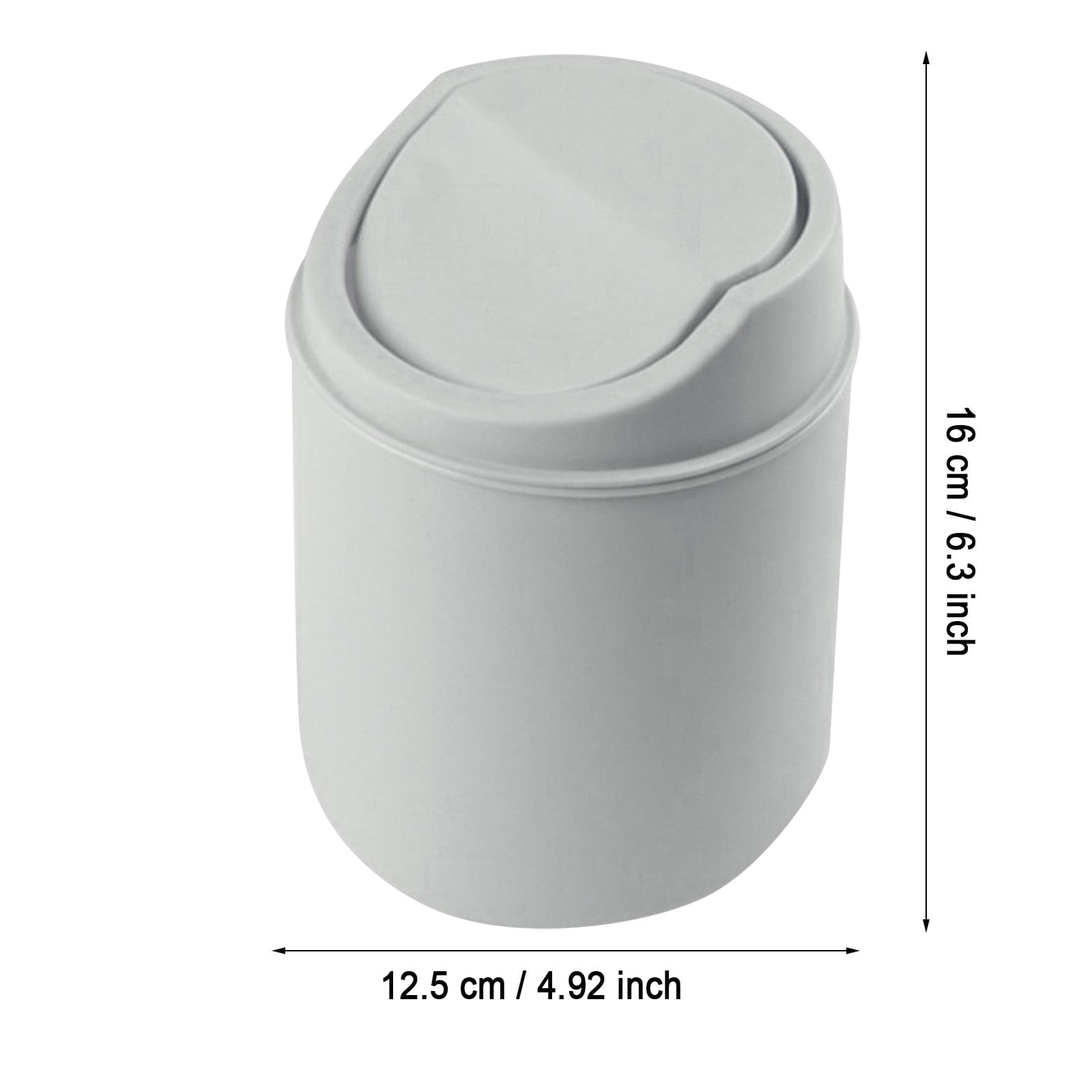 Mini Desktop Can, Tiny Garbage Can with Swing Lid (Gray) - Walmart.com
