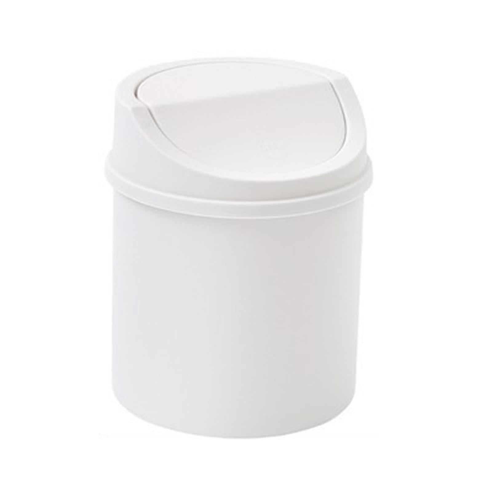 Mini Desktop Trash Can with Lid: 6.7"x5" Small Covered Waste Bin for ...