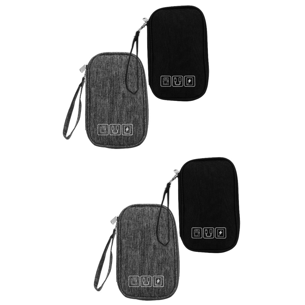 Mini Digital Bag 4 Pcs Cable Pouch Electronic Organizer Case Charger ...