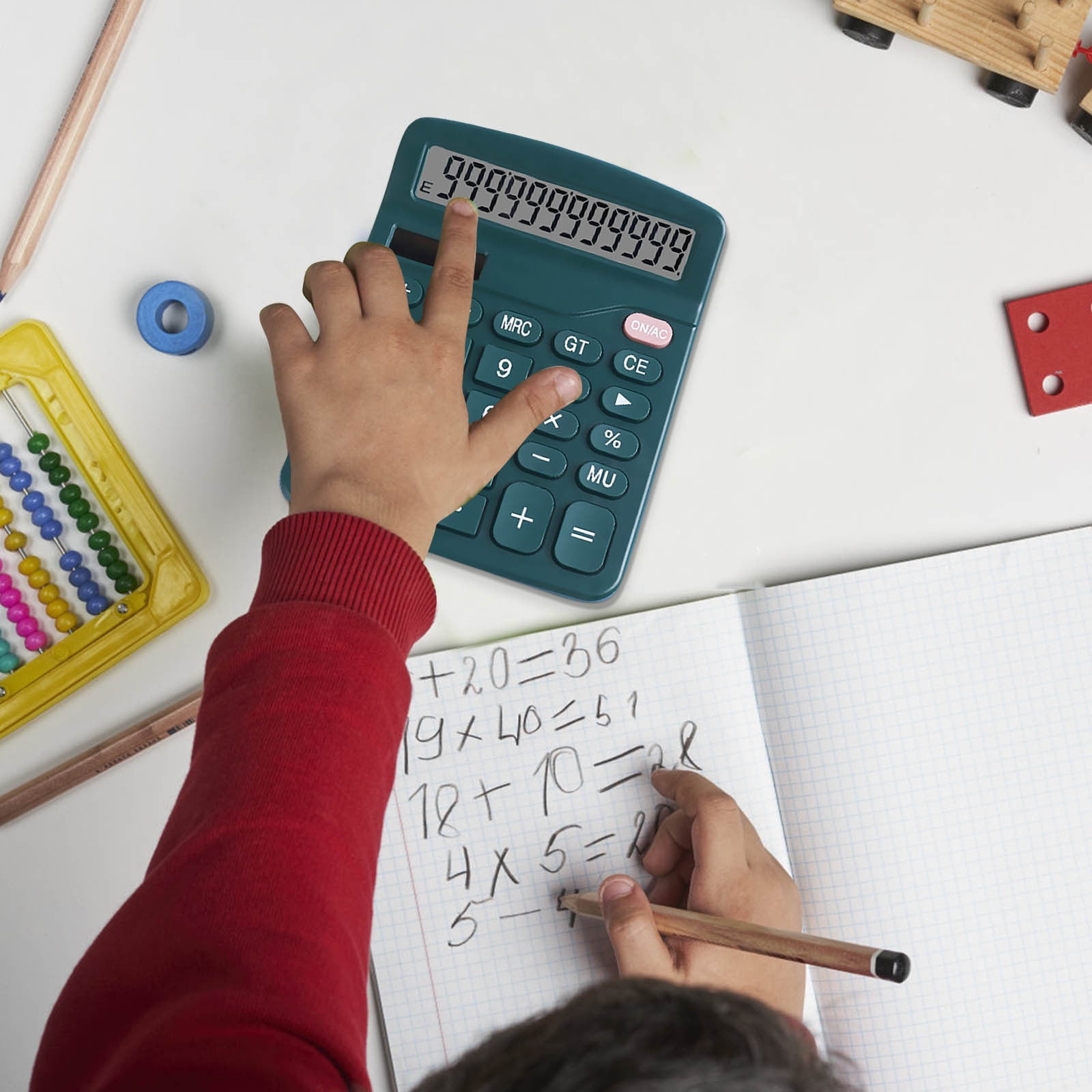 Mini Digital Calculator with 8-Digit LCD Display, Pocket-Sized Basic ...